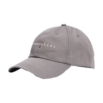 Tommy Jeans Homme, Accessoires, Gris, Taille: ONE Size Casquette en Coton - Logo Brod&eacute;