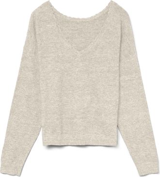 Vero Moda Vmmarina Ls 2-Way V-Neck Pullover Noos