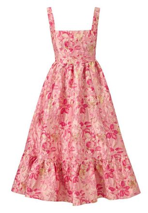 Adrianna Papell Abendkleid Jacquard Flounce Midi Dress H&uuml;bsches und romantisches Kleid
