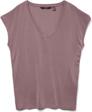 Vero Moda VMFILLI SS V-Neck Tee GA Noos T-Shirt, Rose nostalgique, XL Femme