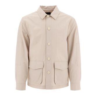 Vince Hemdjacke mit Knopfleiste und aufgesetzten Taschen - - Jackets - Herren - Beige - XL