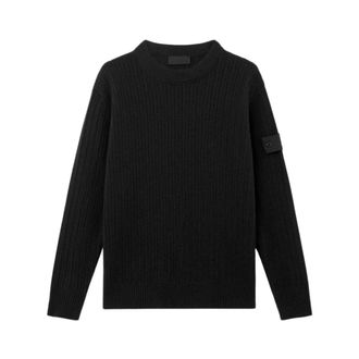 Stone Island Pullover aus Schurwolle - - Knitwear - Herren - Schwarzk - XL