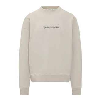 Off-white Logo Rundhals-Sweatshirt - - Sweatshirts & Hoodies - Herren - Beige - XS