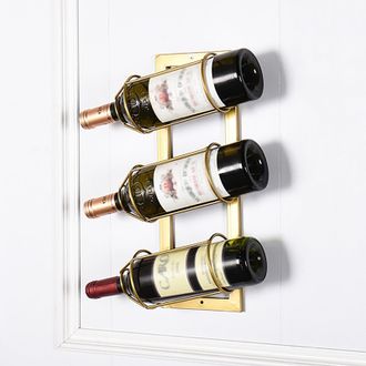 Generic Wandmontiertes Weinregal, Flaschenhalter aus Metall, Nicht Leicht zu Verformen, Platzsparend, f&uuml;r Bar, Wohnzimmer, K&uuml;che und Restaurant(Small)