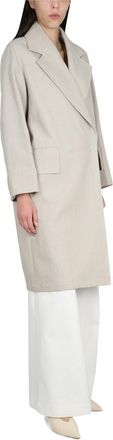 Max Mara Linen and Jersey Trench Coat - Beige