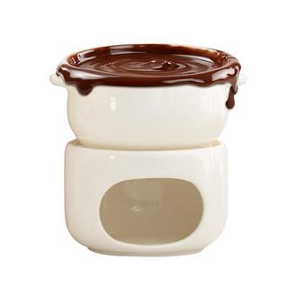 Generico Tasse &agrave; fondue au chocolat, r&eacute;sistant &agrave; la chaleur, maintien au chaud, antiadh&eacute;sif, ensemble de tasses &agrave; fondue avec fourchettes - pour trempette au f