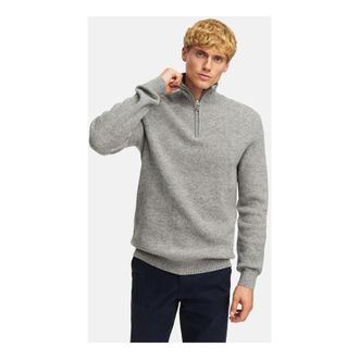 Kronstadt KSDorsey Half Zip Knit - - Knitwear - Herren - Grau - 2XL
