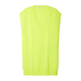 Mes Demoiselles... Fluoreszierender gelber Kaschmir-V-Ausschnitt-Pullover - - Jackets - Herren - Gr&uuml;n - S
