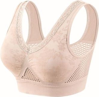 Generic Soutien-gorge de levage sans boutons pur et confortable, sans fil, pour femmes &acirc;g&eacute;es, anti-affaissement pour femme, 3 pi&egrave;ces - peau, XXL