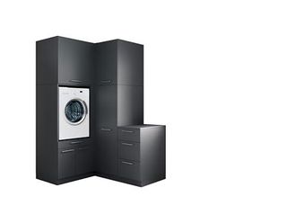 Laundreezy Waschraum Komplett-Set, Anthrazit - Modulares Schranksystem f&uuml;r Waschk&uuml;che & Hauswirtschaftsraum - 150 x 238 x 68 cm (B/H/T)