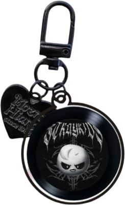 Generic Stray-kids Porte-clés SK-ZOO Porte-clés APT disque vinyle Porte-clés Karma Acrylique, Bbokari, 4cm