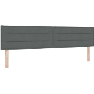 vidaXL Kopfteil H&ouml;henverstellbar mit Kopfteil Dunkelgrau 200 cm Stoff Vidaxl