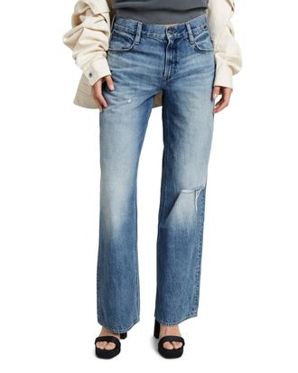 G-Star Damen Judee Low Waist Loose Jeans Blau (Faded Denali Blue Destroyed D22889-D536-G565) 26W / 32L