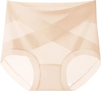 Generic Culotte Gainante Femme Ventre Plat, Culottes Et Slips sans Couture Grande Taille Extensible Confortables Douces sous-Vêtements Underwear Respirant Str