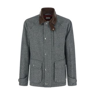 Brunello Cucinelli Diagonal Field Jacket - - Jackets - Herren - Grau - XL