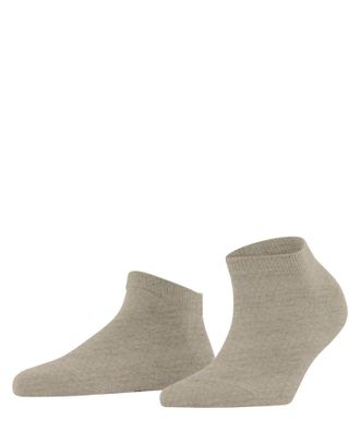 Falke Damen Sneakersocken Family W Sn nachhaltige Baumwolle kurz einfarbig 1 Paar, Beige Linen Melange 4541, 39-42