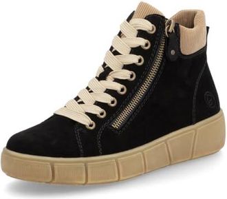 Remonte Baskets montantes D1T70 pour femme, semelle lâche, Noir Combi 03, 37 EU