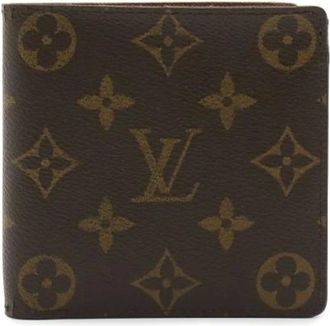 Louis Vuitton Portefeuille bi-pli en toile Pre-owned - Femme - Pre-owned - Brun - Taille: ONE Size
