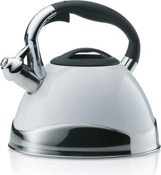 KELA 11657 bouilloire 3 litres, inox compatible induction, blanc, Varus 22 x 22 x 21,5 cm