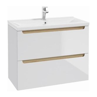 Puma Naturel - Meuble de salle de bain avec lavabo Stilla 80x60x45 cm blanc (STILLAD08057U3)