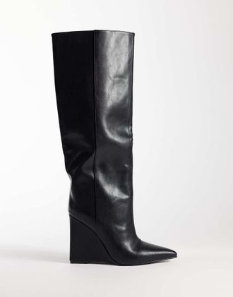 Simmi London Simmi London bottes compens&eacute;es hauteur genou Oran noires
