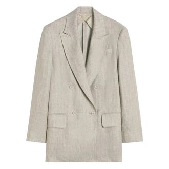 Max Mara Femme, Vestes, Gris, Taille: 36 FR Olimpia Double-Breasted Blazer