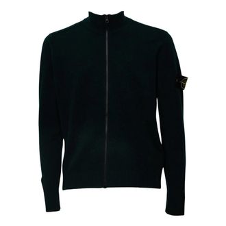 Stone Island Strickjacke mit hohem Kragen und Rei&szlig;verschluss - - Knitwear - Herren - Gr&uuml;n - XL