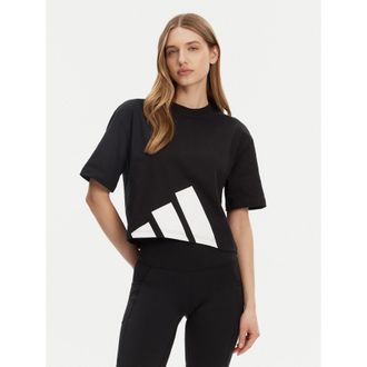 adidas T-Shirt Essentials Big Logo Boyfriend JG8736 Schwarz Loose Fit