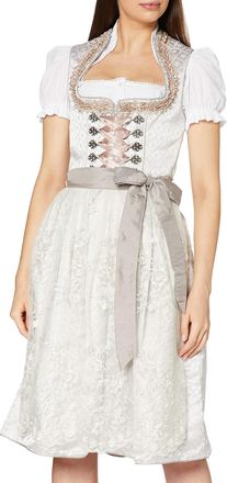 Stockerpoint Damen Dirndl Xenia Kleid für besondere Anlässe, Creme, 30
