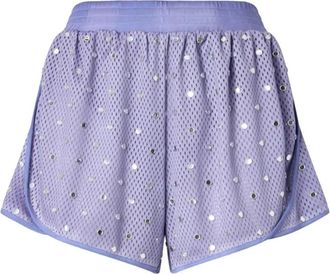 Pinko Pinko, Femme, Shorts, Violet, Taille: 36 FR Esperia Short Rete Basket Fade