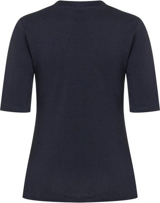 More & More T-Shirt elastisches Kurzarmshirt, V-Ausschnitt