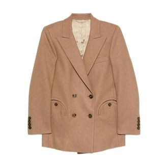 Blaz&eacute; Milano Kamel Woll-Kaschmir Jacke - - Jackets - Damen - Braun - XS