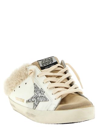 Golden Goose Womens White Leather Chunky Sneakers