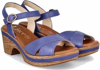 Lince Lince Sandales Comodo | Semelle en caoutchouc | Semelle en gel | V22201 | Fabriqu&eacute;es en Espagne, Cuir Florence Encre, 37 EU