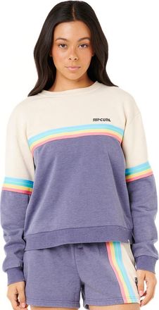 Rip Curl Damen High Tide Surf Raglan Pullover Crew Sweatshirt, Blue 253 Surf Revival, XL