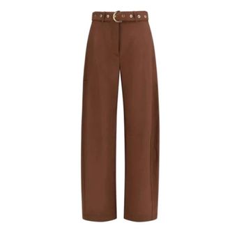 Pinko Pinko, Femme, Pantalons, Brun, Taille: 34 FR Pantalon avec Ceinture