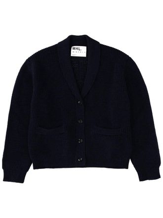 Margaret Howell Merino Wool Cardigan - Blue