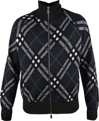 Burberry Homme, Sweatshirts et sweats &agrave; capuche, Brun, Taille: L Cardigan zipp&eacute; en laine