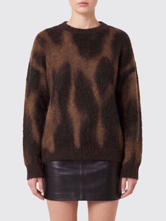Roberto Collina Pull &agrave; col rond en m&eacute;lange dalpaga et laine &agrave; motif animalier