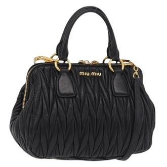 Miu Miu Sac &agrave; main Pre-owned - Femme - Pre-owned - Noir - Taille: ONE Size