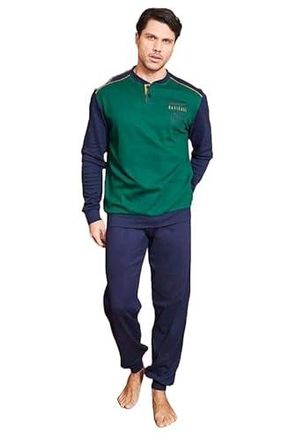 Navigare ALEROSS2141518 Pyjama dhiver chaud en coton pour homme, bleu, M