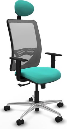 Piqueras y Crespo B&uuml;rostuhl mit R&uuml;ckenlehne Zulema mit 1D-Armlehnen, h&ouml;henverstellbarer Lendenwirbelst&uuml;tze und festem Kopfteil, ausgestattet mit 3 Positionen und Schnei