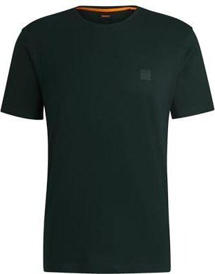 BOSS Hommes Tales T-Shirt en Jersey de Coton avec Patch Logo