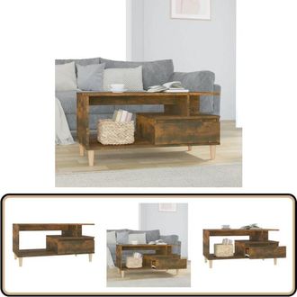 vidaXL Couchtisch R&auml;uchereiche 90x49x45 cm Holzwerkstoff - Couchtisch - Wohnzimmerschreibtisch - Esszimmertisch - Holzm&ouml;bel - Sidetable