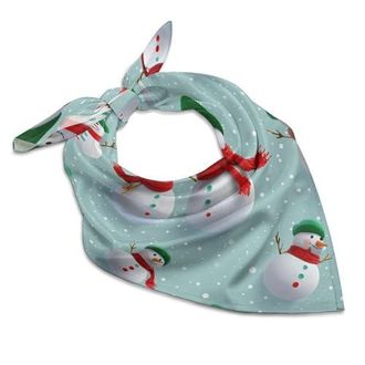 Generic Écharpe carrée en soie légère avec motif bonhomme de neige pour cheveux respirant Cadeau pour homme et femme, multicolore, 60x60cm