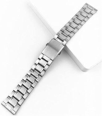 Generic Wachgurt Metall Massive Edelstahl mit 12-22 mm Silber Ersatz-Uhrarmbandzubeh&ouml;r kompatibel
