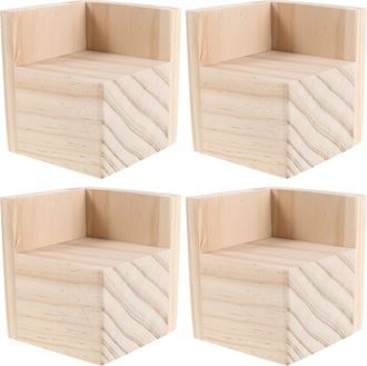 Supvox 4er-Set M&ouml;belbeinerh&ouml;hungen: Massivholz-Sofabeine als Ersatz f&uuml;r Schreibtische, Sofasessel, Betten, Couchtische und K&uuml;chenm&ouml;bel (5 cm)