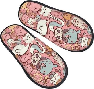 Generic Fourrure Pantoufles Animaux De Dessin Anim&eacute; L&eacute;gers Pantoufles De Voyage Cozy Chausson Hotel Pour Chambre Int&eacute;rieur Spa L