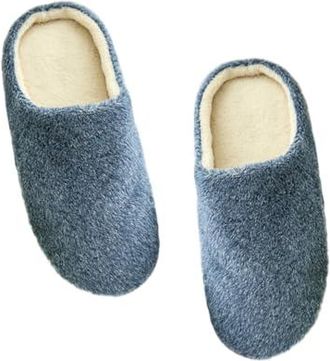 PartyKindom Pantoufles De Maison Douillettes En Coton Rembourr&eacute; Pour Femmes Et Hommes, Silencieuses Et Chaudes Pour Lhiver, Maison Spa, Pointure 42/43