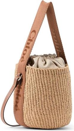 Chlo&eacute; Petit panier Woody en cuir